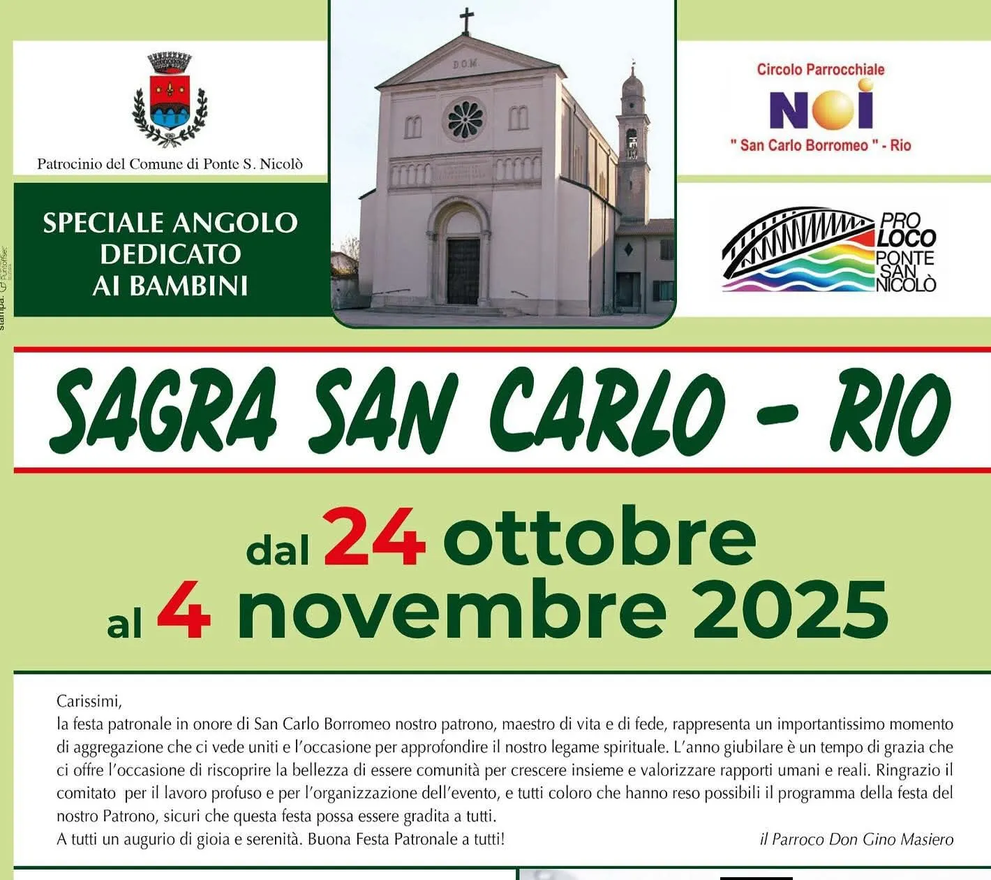 Sagra di San Carlo a Rio di Ponte San Nicolò Ottobre-Novembre 2025 ...
